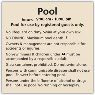 Pool Rules